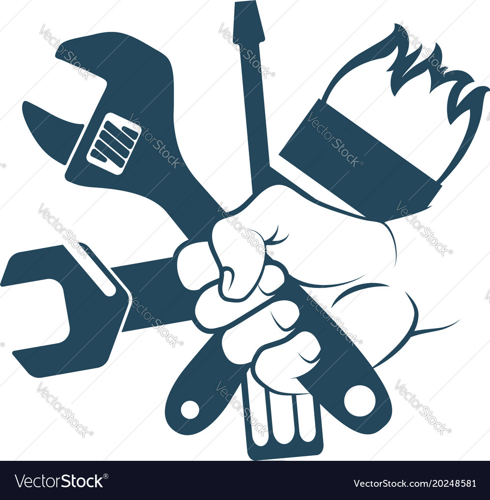 Tool in hand Royalty Free Vector Image - VectorStock