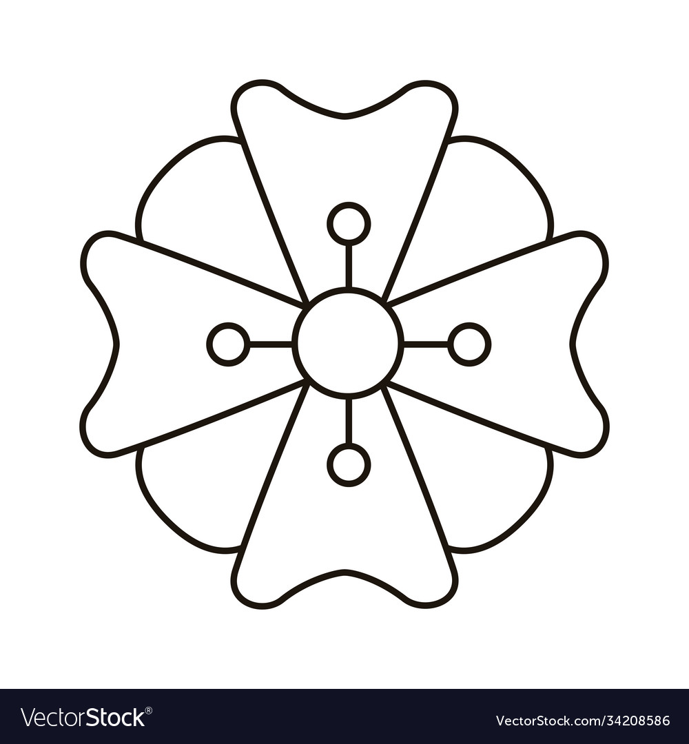 Beautiful flower garden nature line style icon Vector Image