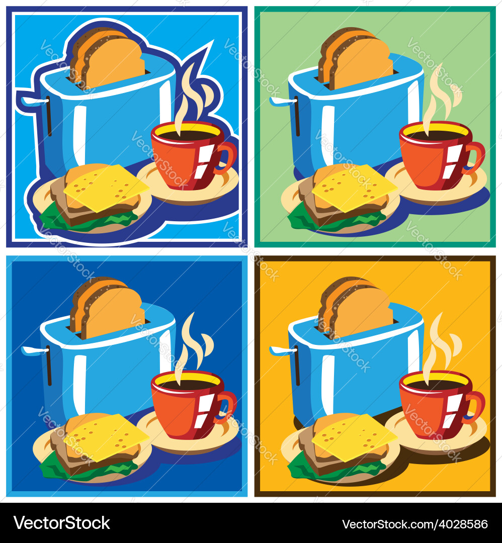 Breakfast set Royalty Free Vector Image - VectorStock