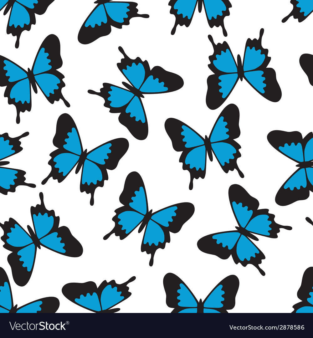 Butterfly seamless pattern Royalty Free Vector Image