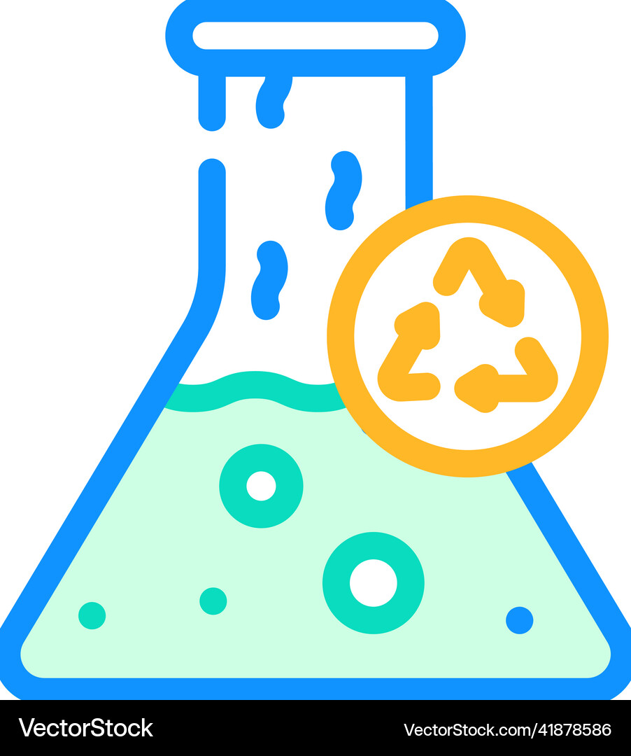 Chemicals waste color icon Royalty Free Vector Image