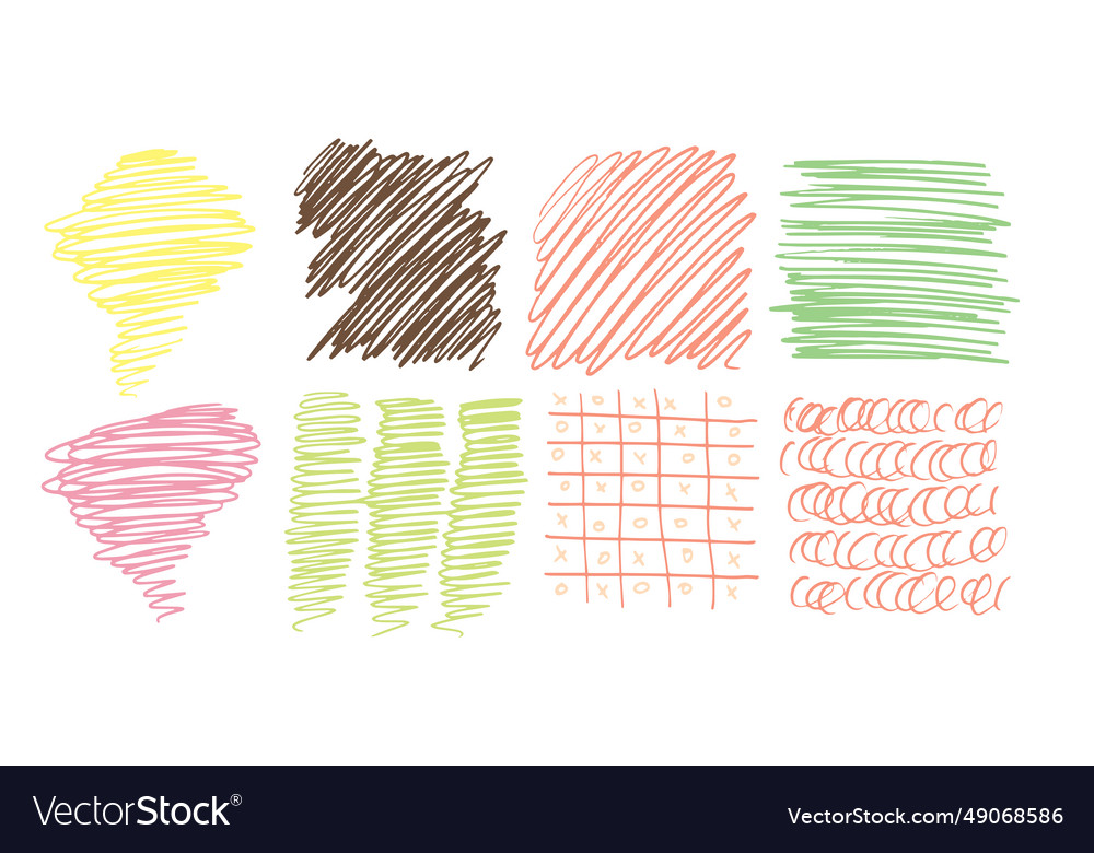 Hand Drawn Hatch Pattern Texture Royalty Free Vector Image