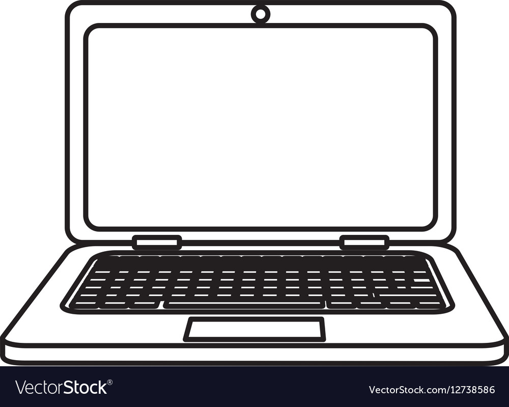 Laptop pc computer Royalty Free Vector Image - VectorStock