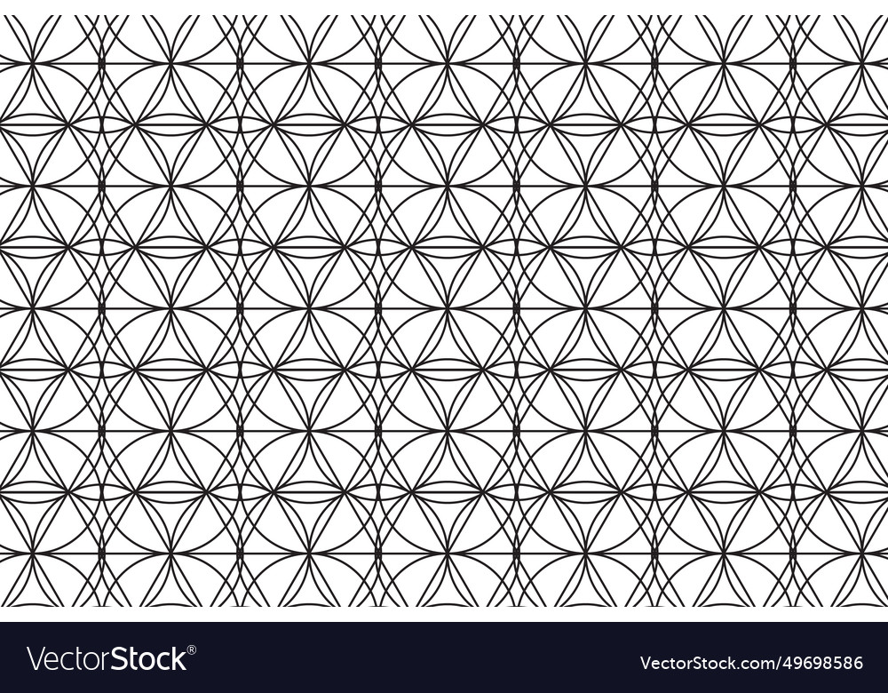 Repeating geometric seamless monochrome pattern Vector Image