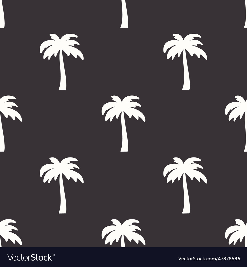 Seamless pattern with palm trees palm tree Vector Image