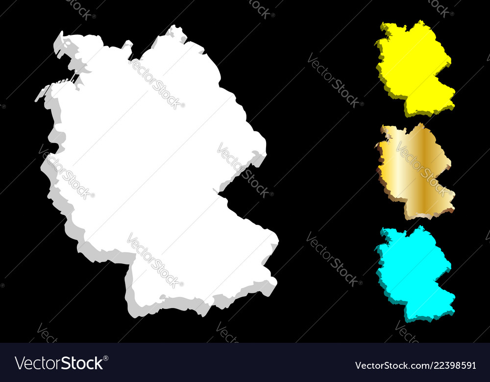 3d map germany Royalty Free Vector Image - VectorStock