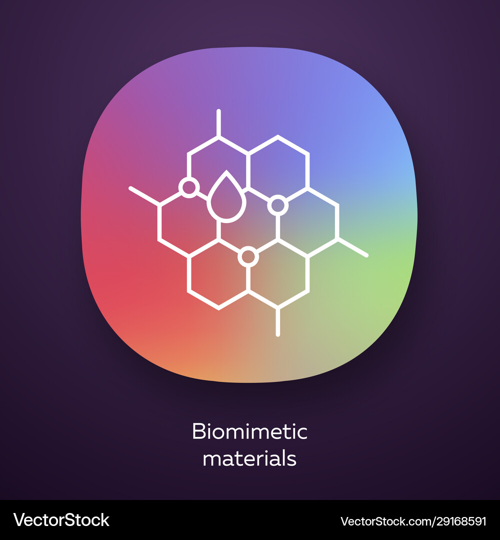 Biomimetic materials app icon copying natural Vector Image