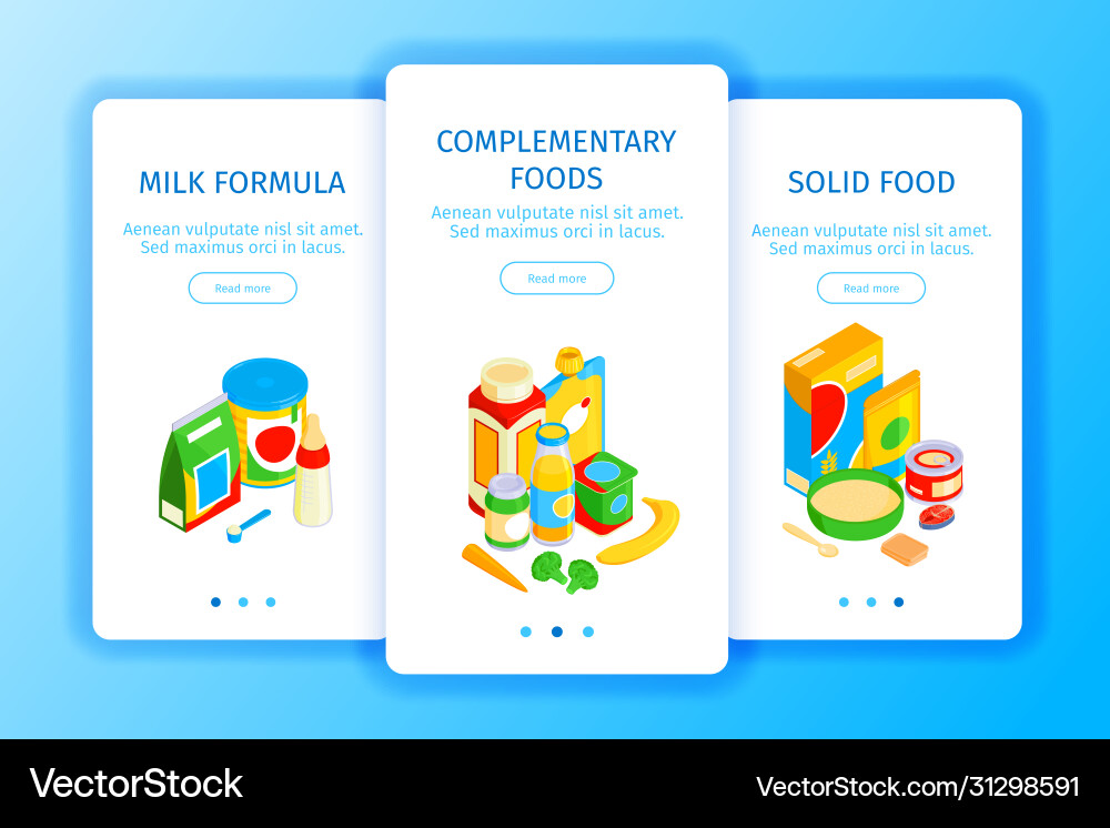 Food products vertical banners Royalty Free Vector Image