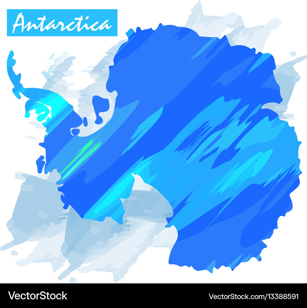 Isolated map of antartica Royalty Free Vector Image
