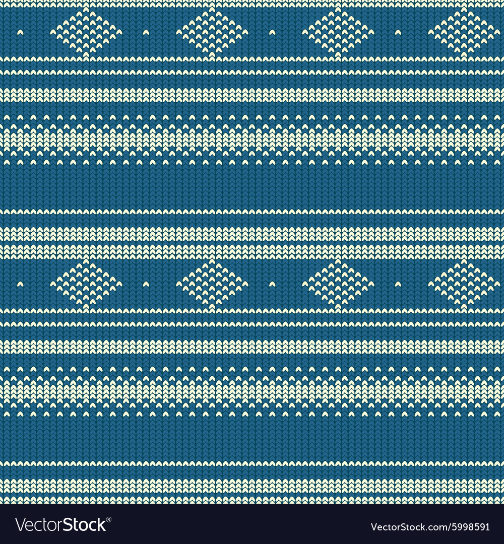 Knitting Pattern Royalty Free Vector Image - VectorStock