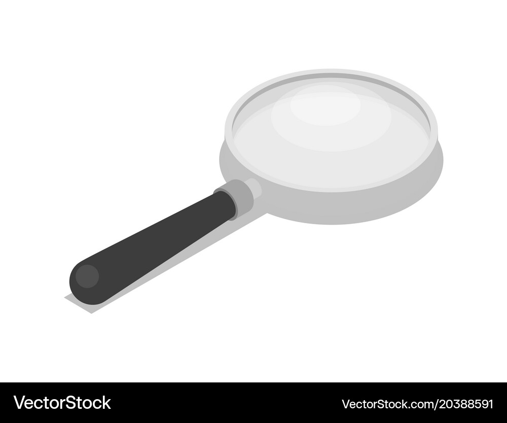 Magnifying glass isolated 3d isometric icon Vector Image