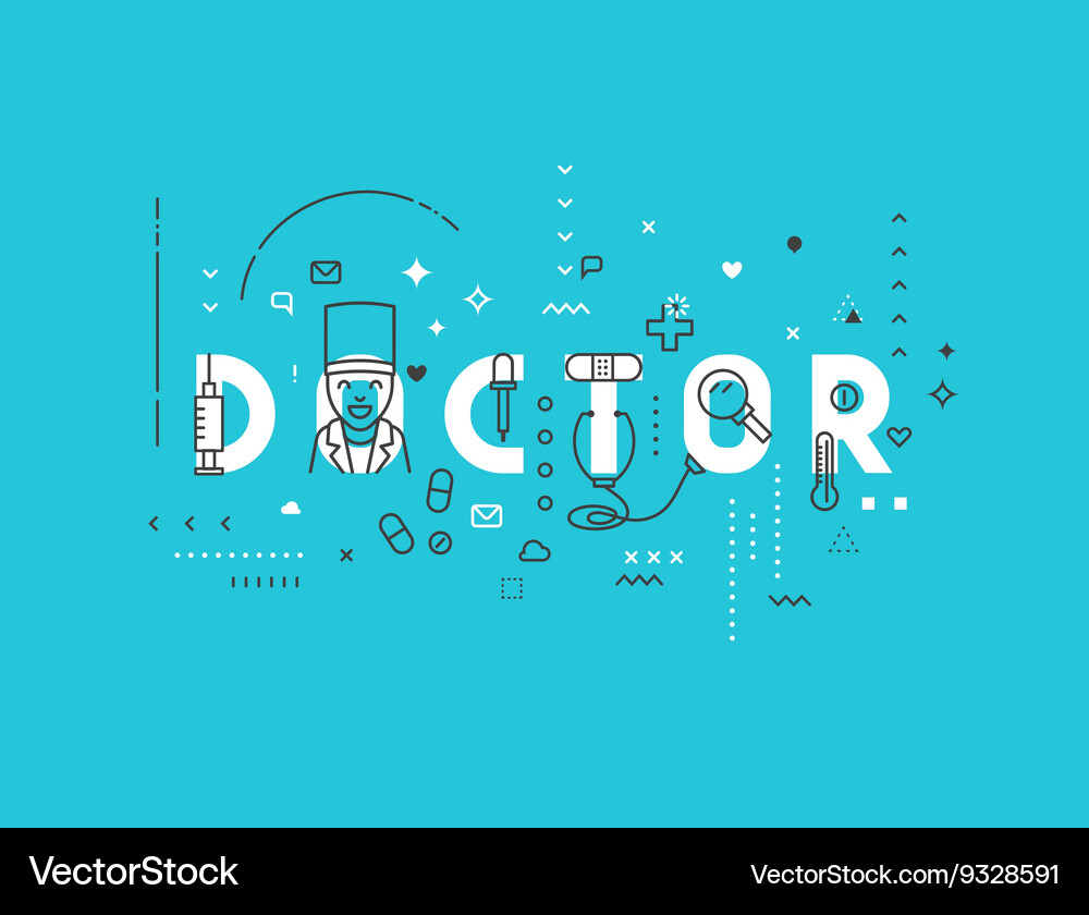 Medicine concept design doctor Royalty Free Vector Image