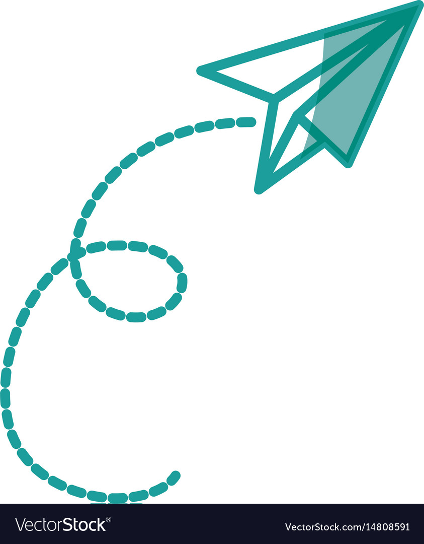 Paper Airplane Flying Icon Royalty Free Vector Image