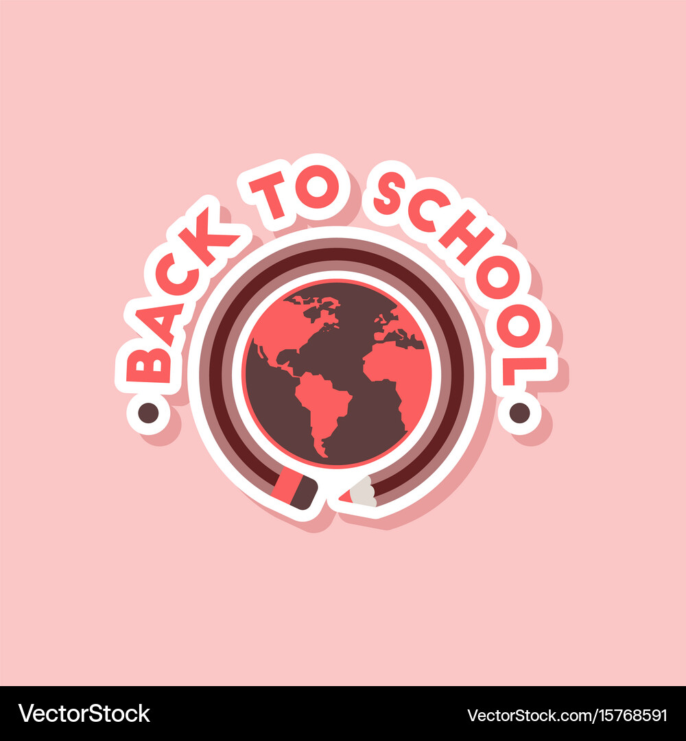 Paper sticker on stylish background back to school