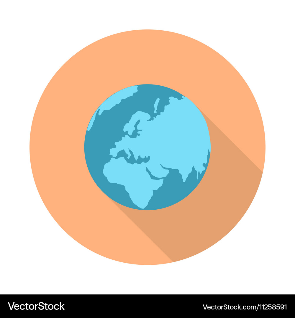 Pictograph globe icon isolated on white Royalty Free Vector
