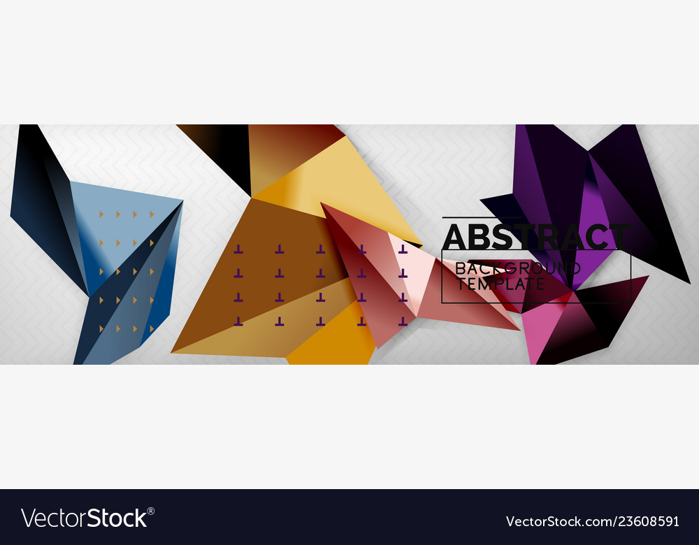 Triangles background techno template Royalty Free Vector