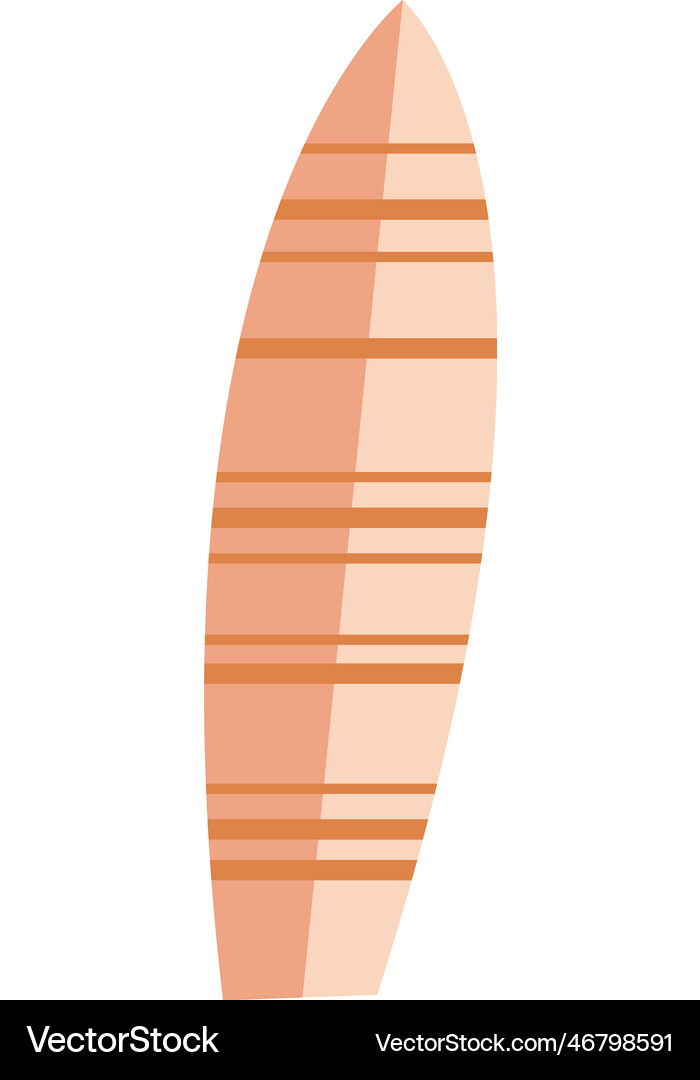 Wooden surfboard icon Royalty Free Vector Image