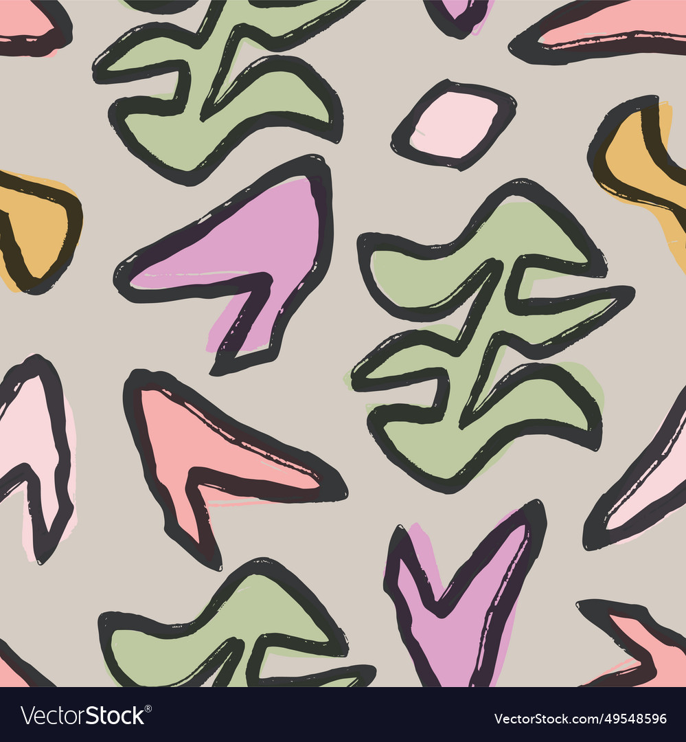 Abstract geometric doodle seamless pattern Vector Image