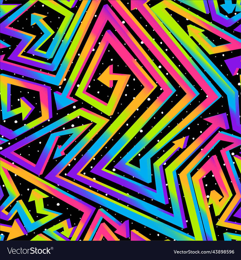 Arrow seamless pattern with space background Vector Image