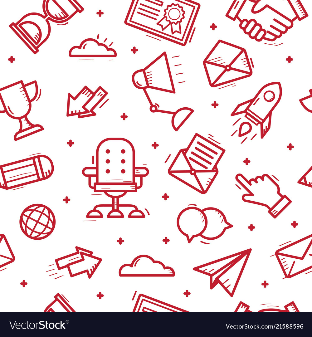 Business seamless pattern background Royalty Free Vector