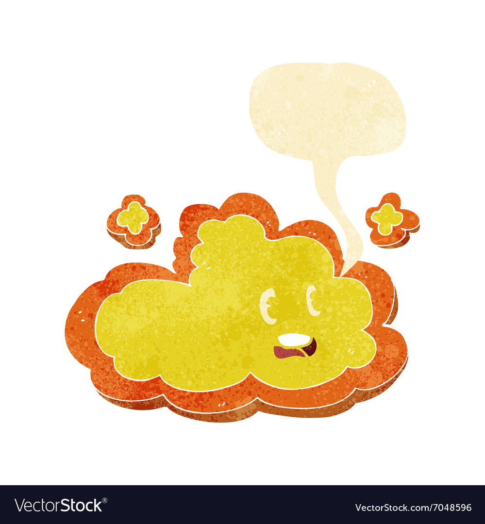 Cartoon cloud with speech bubble Royalty Free Vector Image