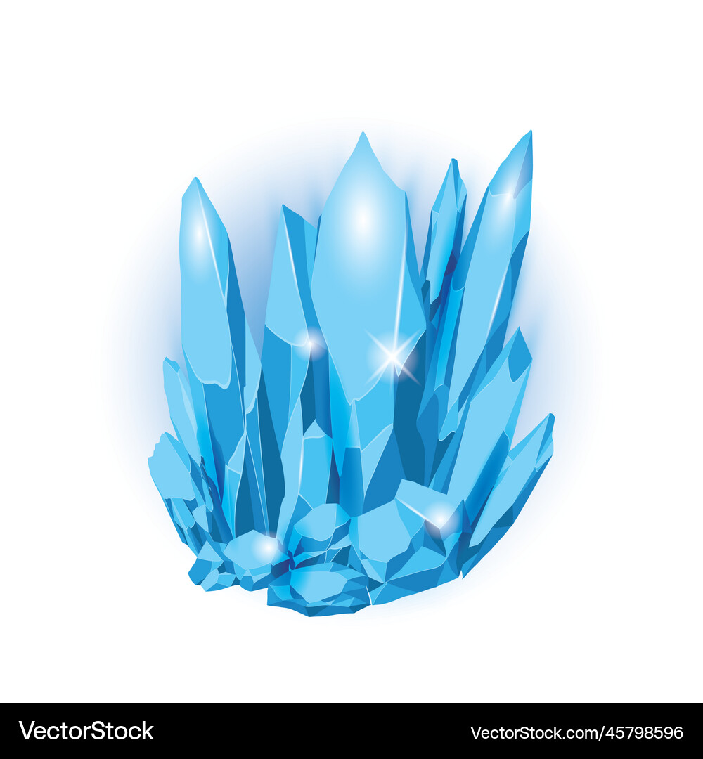 Crystal gems game assets collection cartoon magic Vector Image
