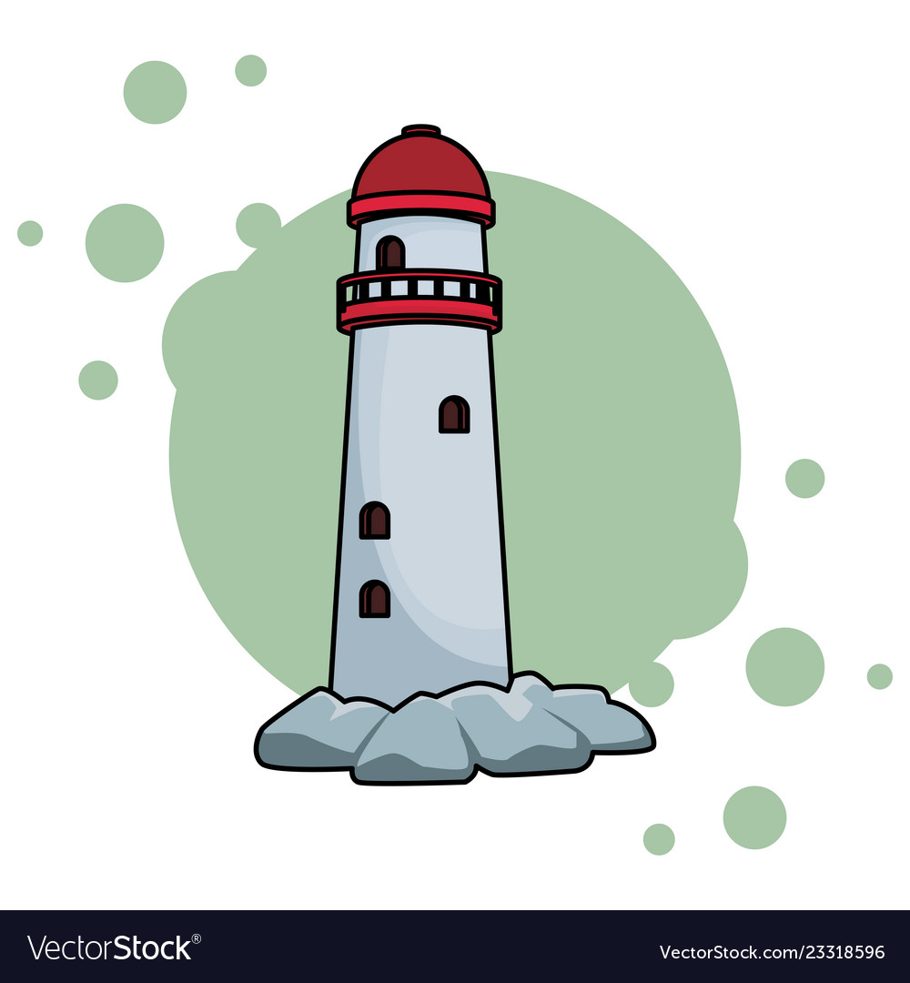 Lighthouse isolated icon Royalty Free Vector Image