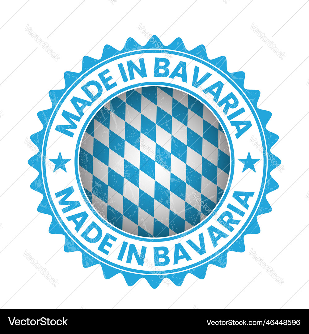 Made in bavaria stamp label badge sticker Vector Image