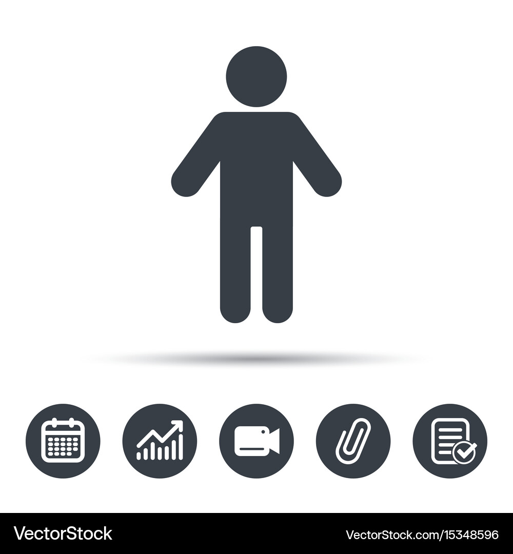 Man icon male human sign Royalty Free Vector Image