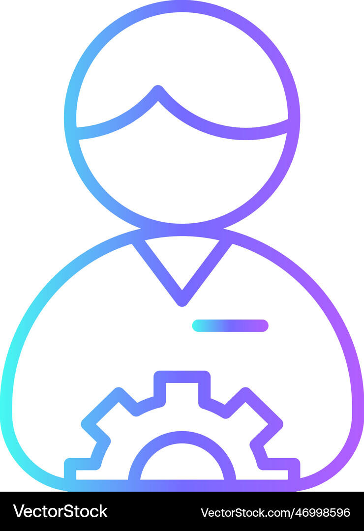 Manager business icon with blue duotone style Vector Image