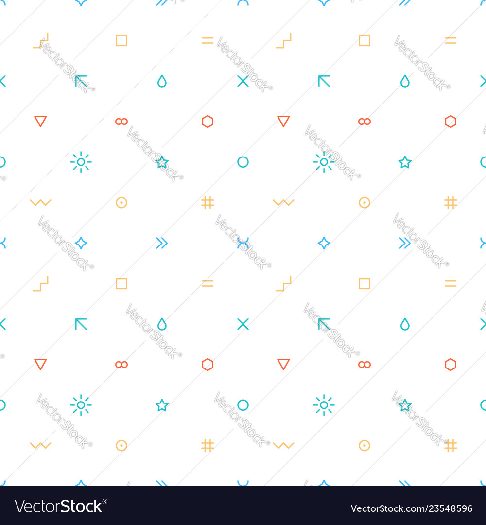 Seamless pattern in thin flat style Royalty Free Vector