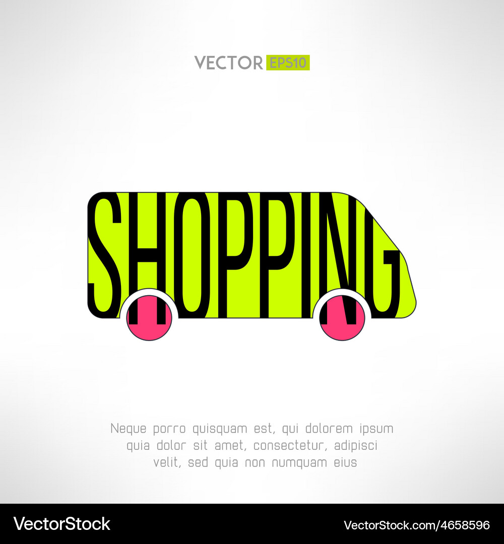 Shopping bus symbol marketing background Vector Image