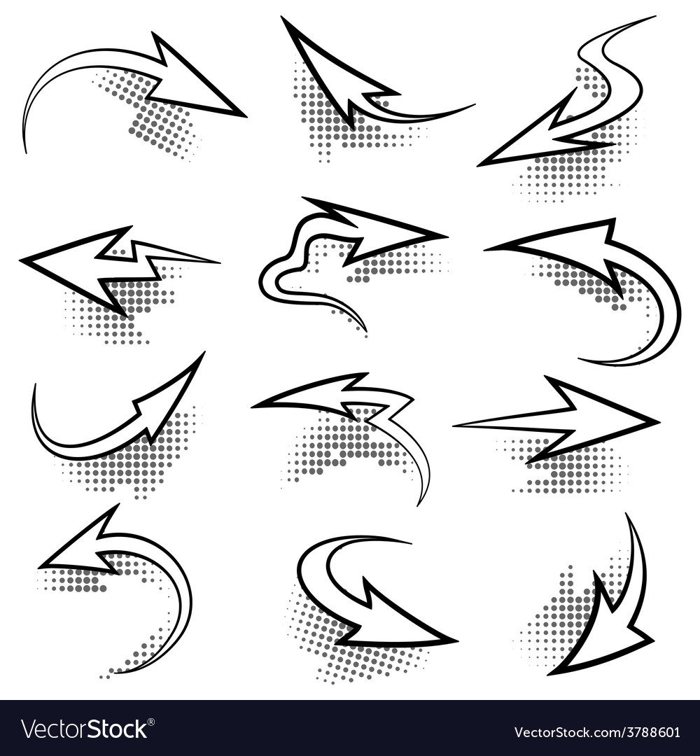 Arrows set Royalty Free Vector Image - VectorStock