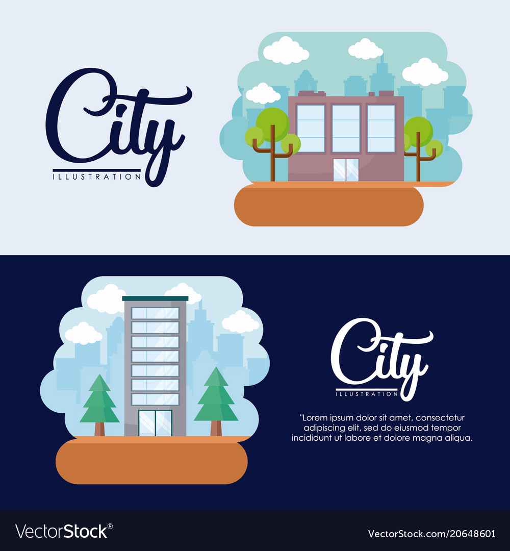 City elements design Royalty Free Vector Image