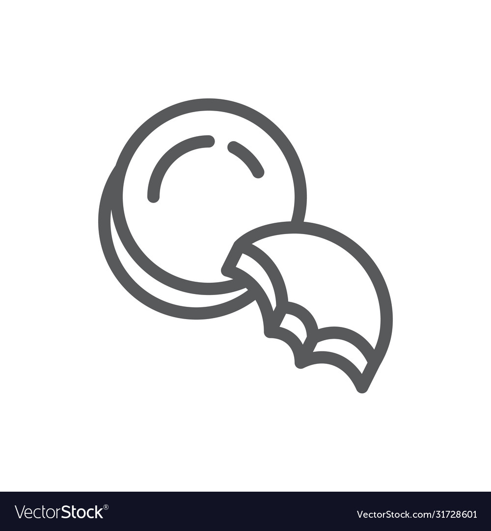 Cookie editable icon - thin Royalty Free Vector Image