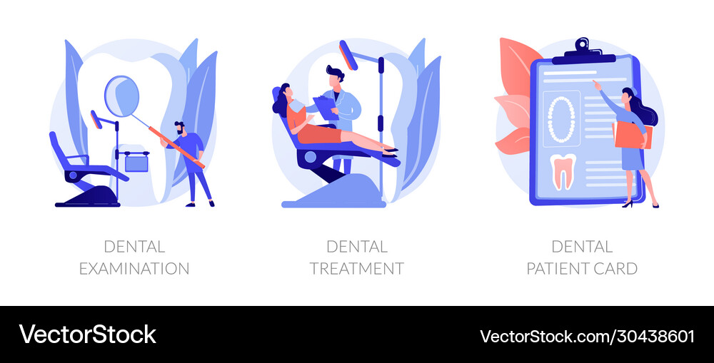 Dental care concept metaphors Royalty Free Vector Image
