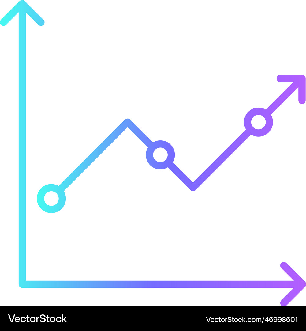Growth business icon with blue duotone style Vector Image