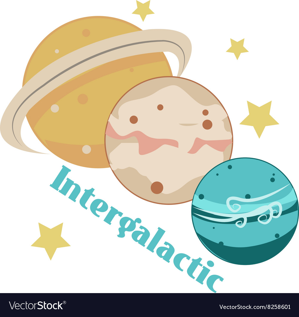 Intergalactic planet Royalty Free Vector Image