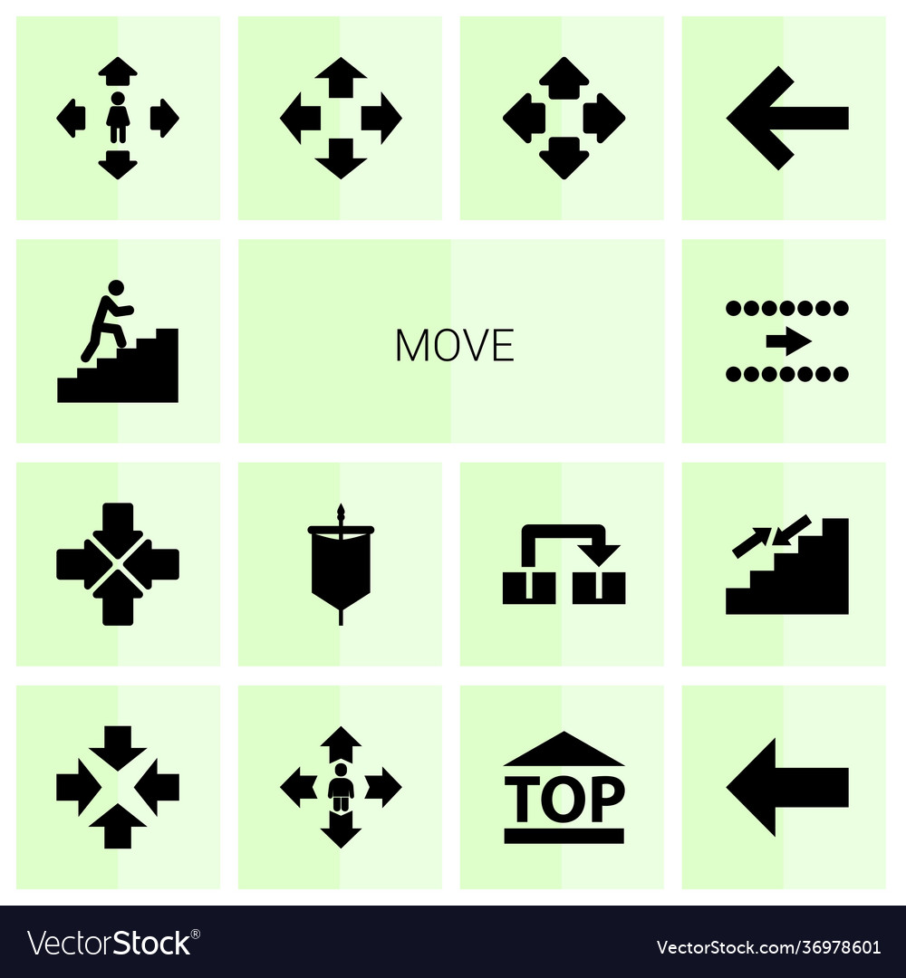 Move icons Royalty Free Vector Image - VectorStock