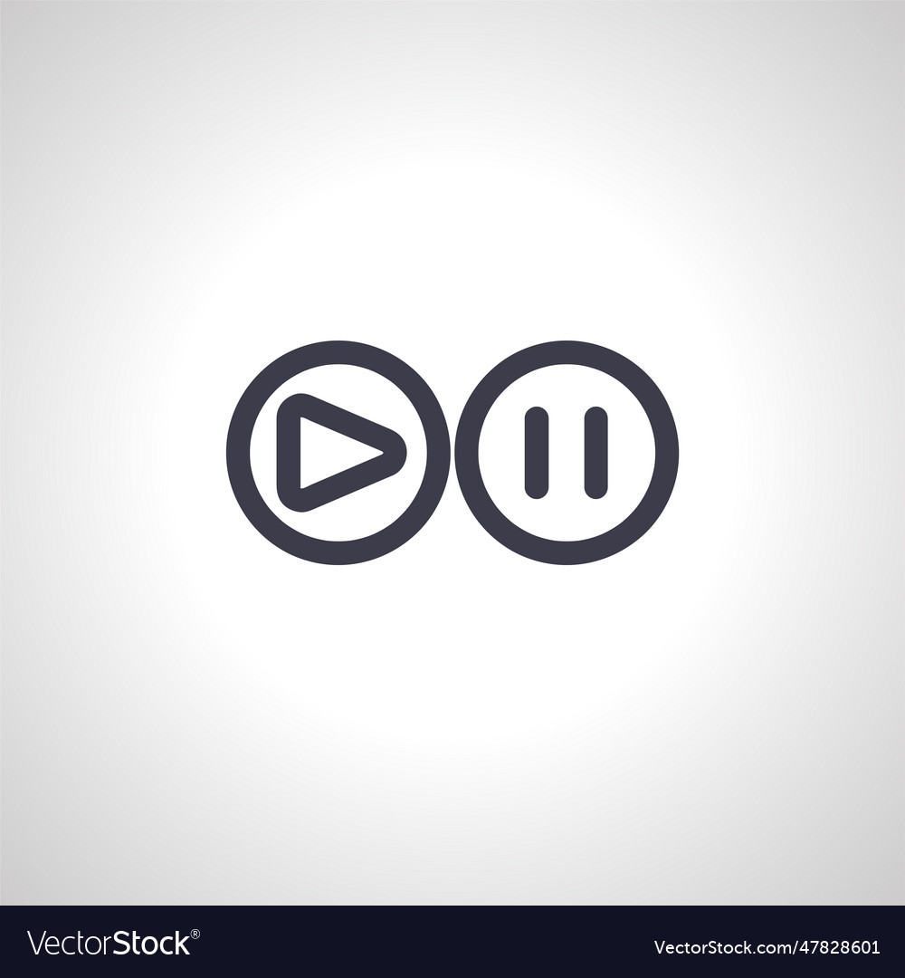 Play pause button icon play pause button icon Vector Image