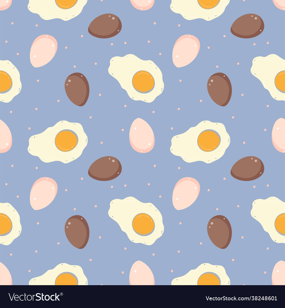 Simple cute seamless eggs pattern Royalty Free Vector Image