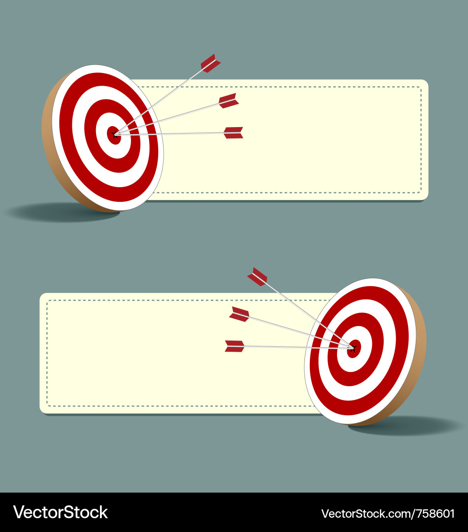 Target arrows banners Royalty Free Vector Image