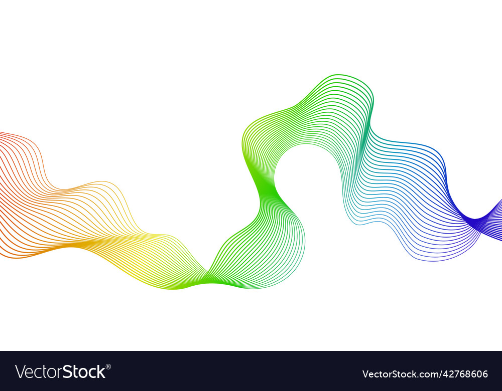Abstract backdrop with wave gradient lines Vector Image