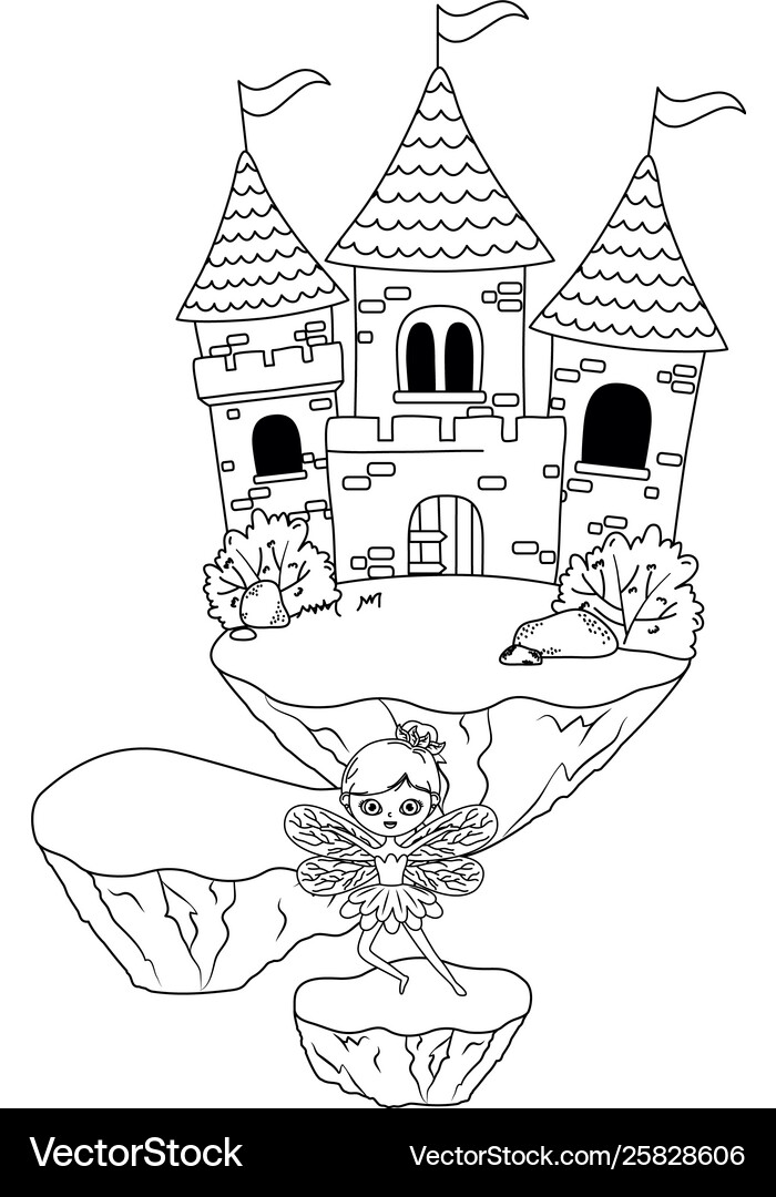 Fairy cartoon fairytale design Royalty Free Vector Image