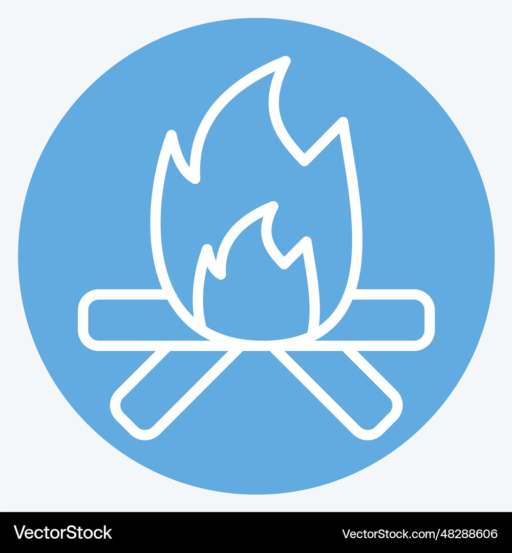 Icon fire related to american indigenous symbol Vector Image