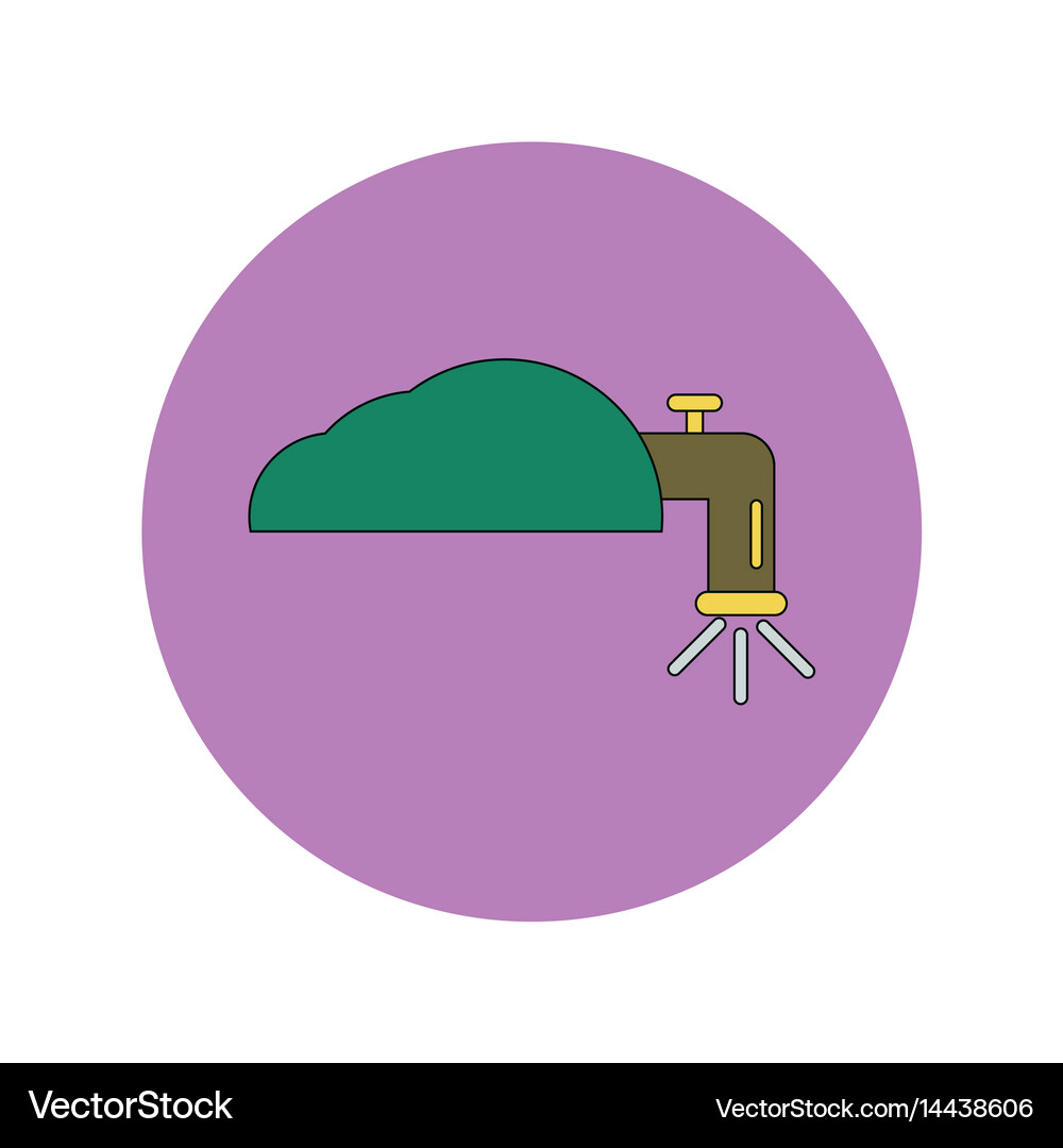 In flat design of water crane Royalty Free Vector Image