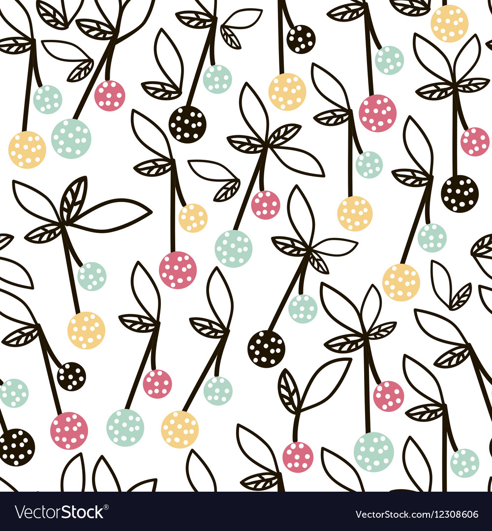 Modern fruit seamless pattern background Vector Image