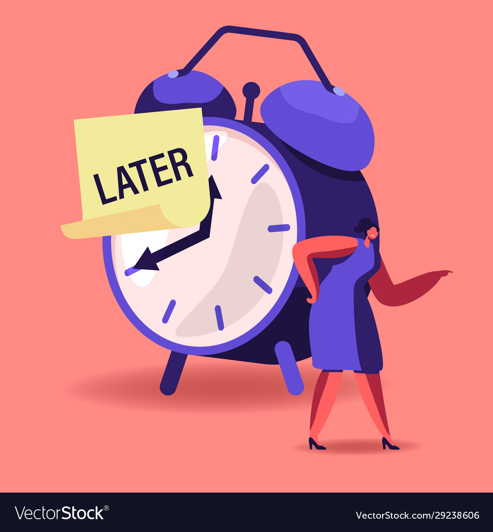Time Management Delay Royalty Free Vector Image