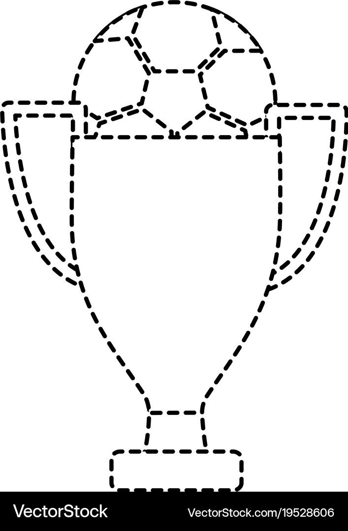 Trophy soccer ball winner sport Royalty Free Vector Image