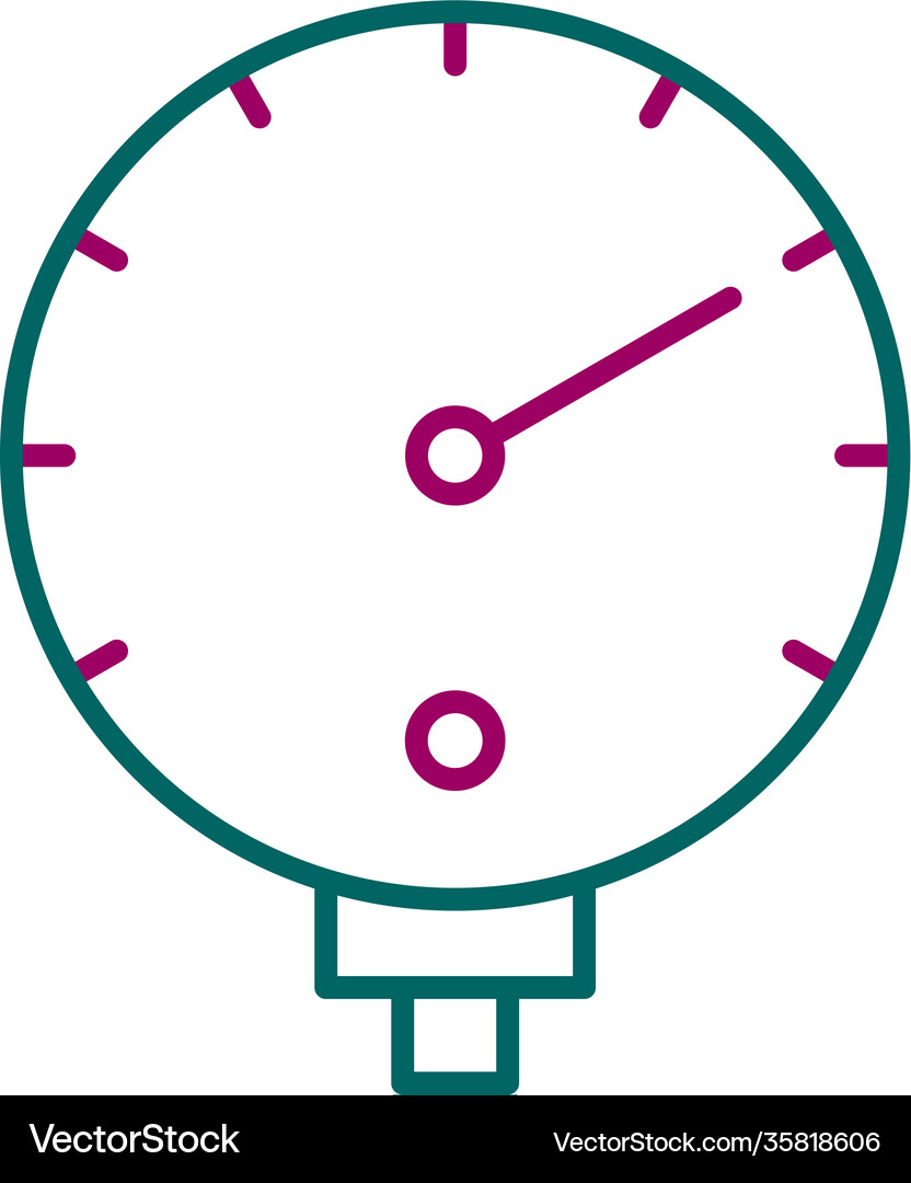 Unique pressure gauge line icon Royalty Free Vector Image